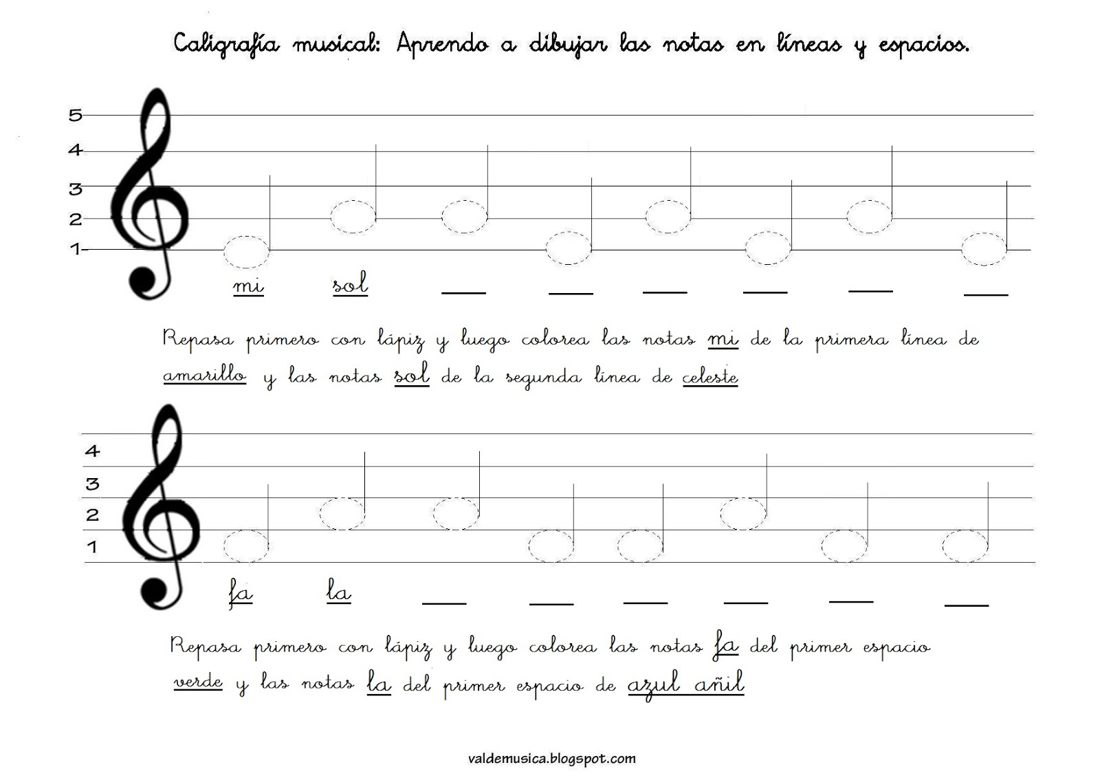 RECURSOS Y ACTIVIDADES PARA EDUCACIÓN INFANTIL: EL PENTAGRAMA Y LAS NOTAS