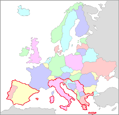 Maps of Europe: Southern Europe Region Maps Details Picture