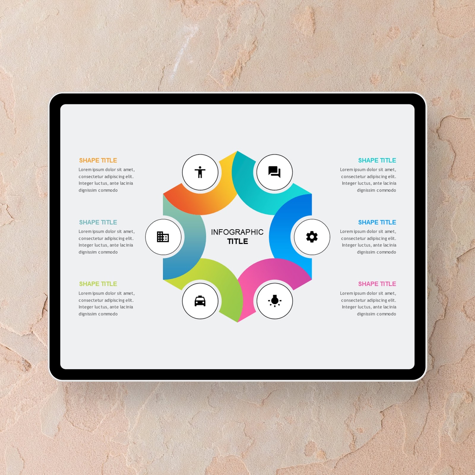 Semicircle Overlay Polygon PowerPoint Templates - PowerPoint Free