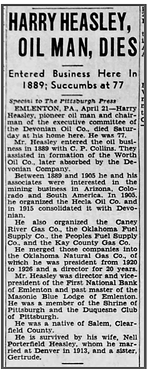 Harry Heasley: From Oil City to Oil Capitol of the World