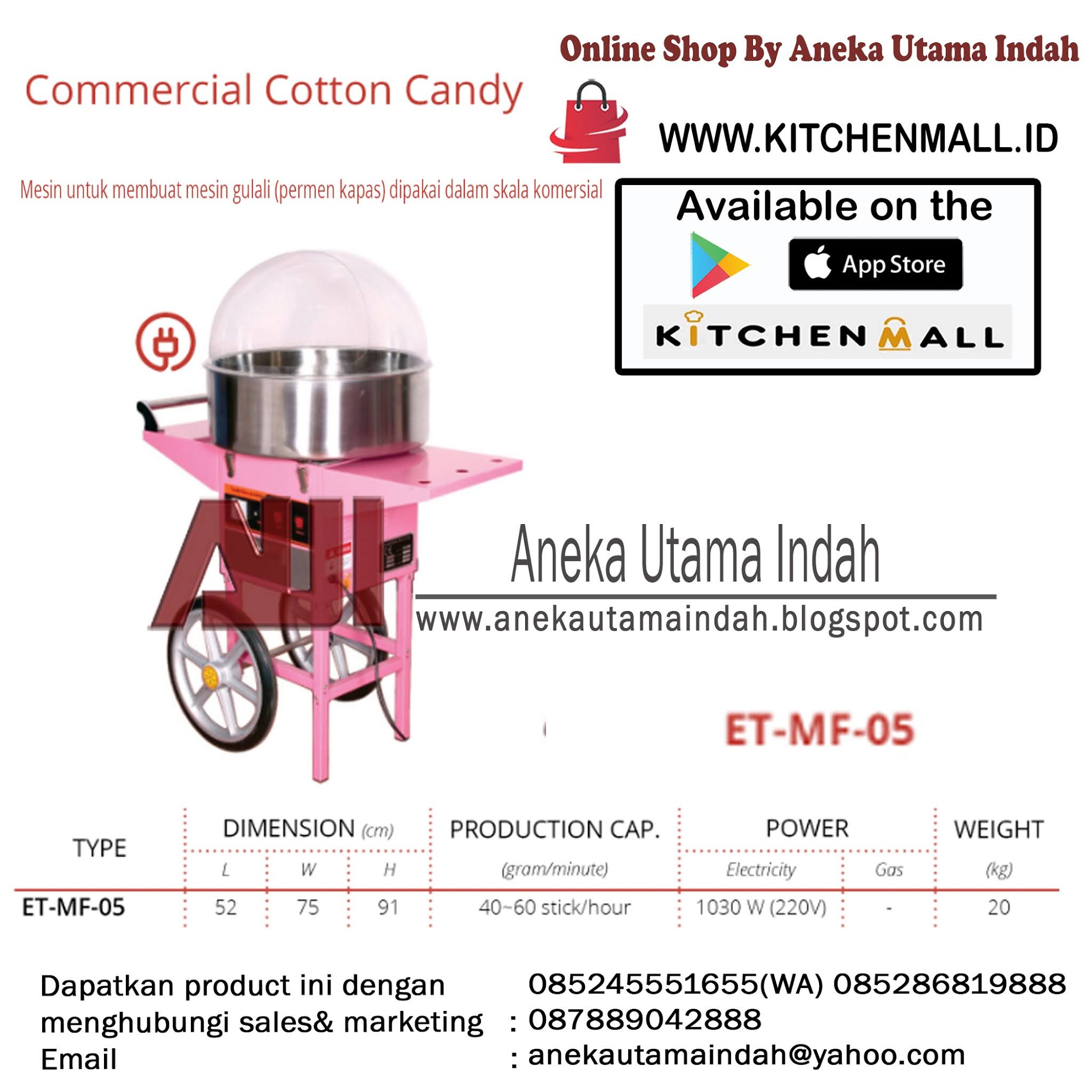 Aneka Utama Indah: COTTON CANDY MACHINE (MESIN PEMBUAT GULA KAPAS/MESIN ...