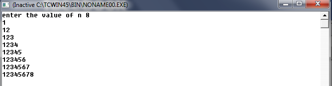 C Programs Write A Program In C To Generate A Patterns Using For Loop 2453
