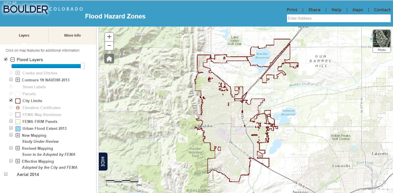 Digital Mapping: Boulder Flood Hazard Zones