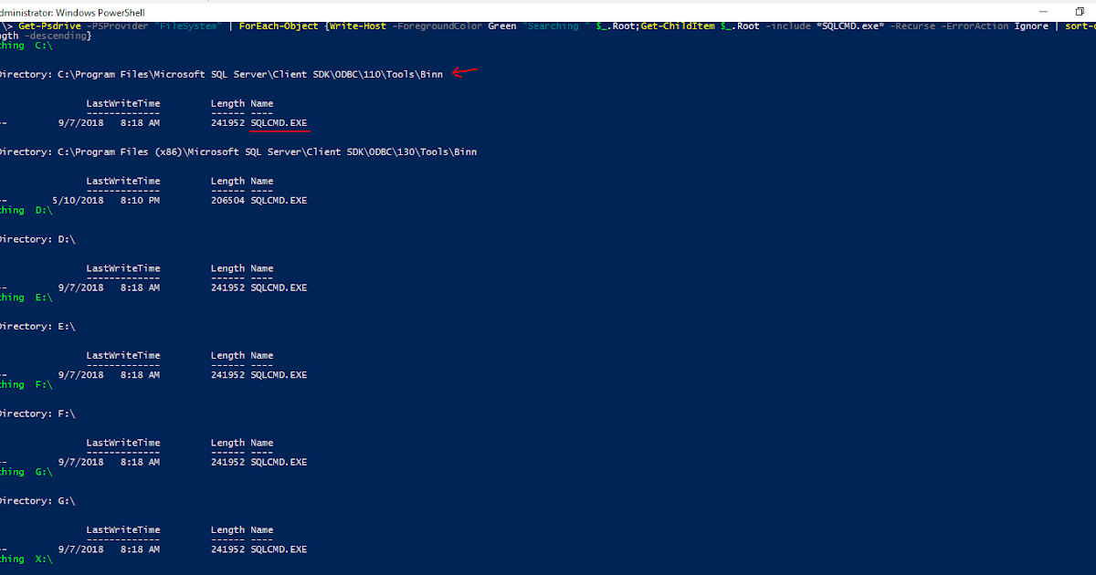 SQL Server,Powershell and more: Find sqlcmd.exe Path for SQL Server ...