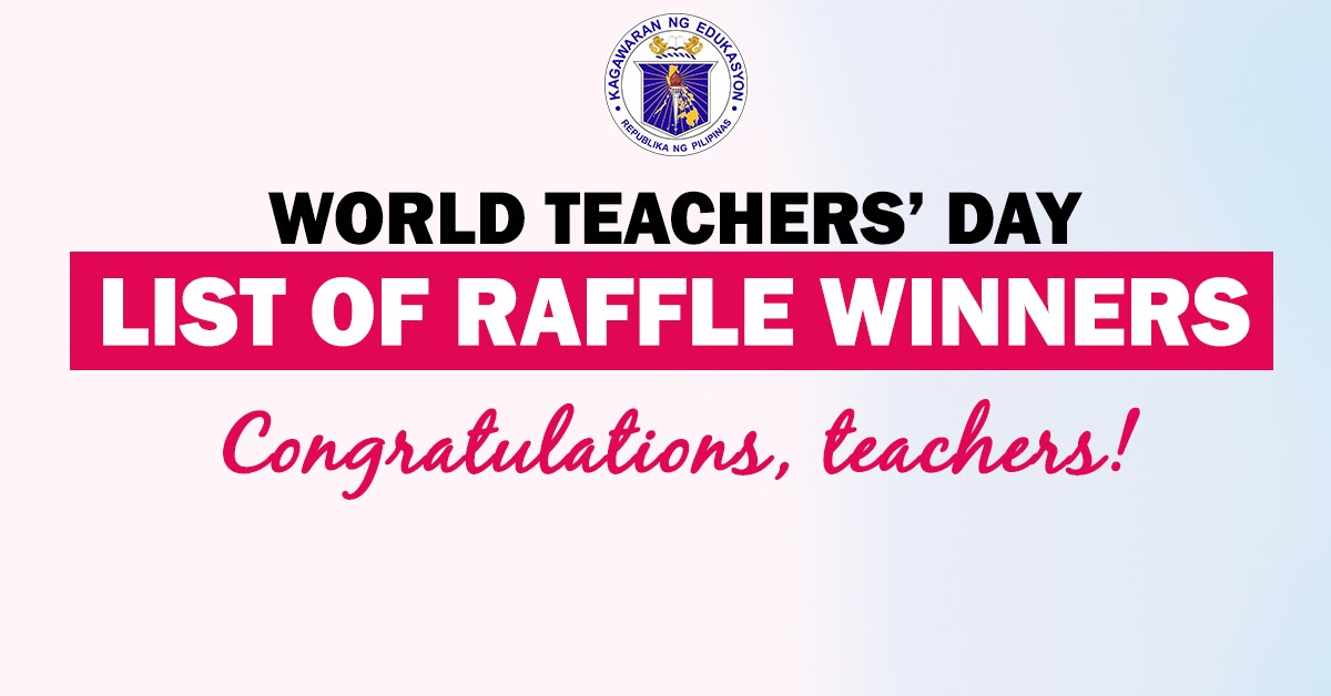 WORLD TEACHER'S DAY LIST OF RAFFLE WINNERS - Teachers Click