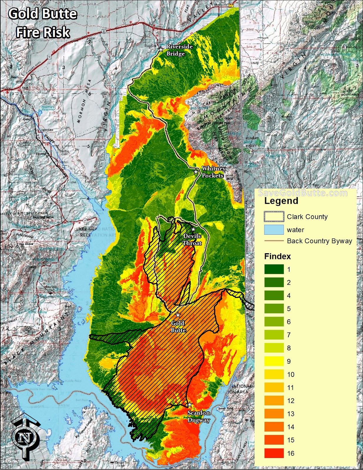 Save Gold Butte: Fire Risk Map