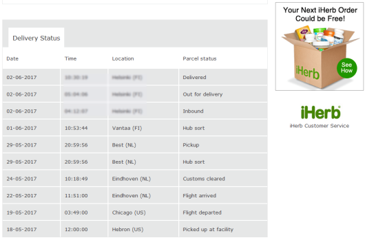 iHerb tilaaminen Suomeen - Alennuskoodi | tulliraja 2017