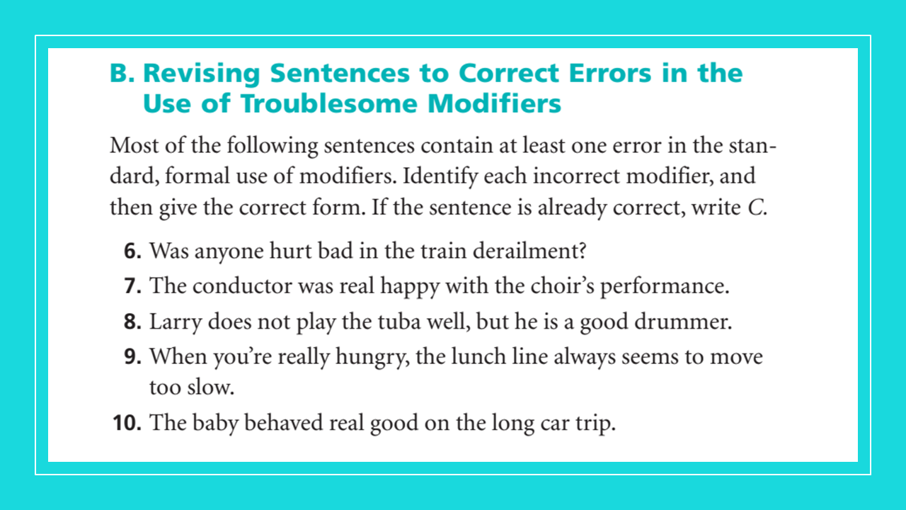 Chapter 22 (Using Modifiers Correctly) Chapter Review + Answers