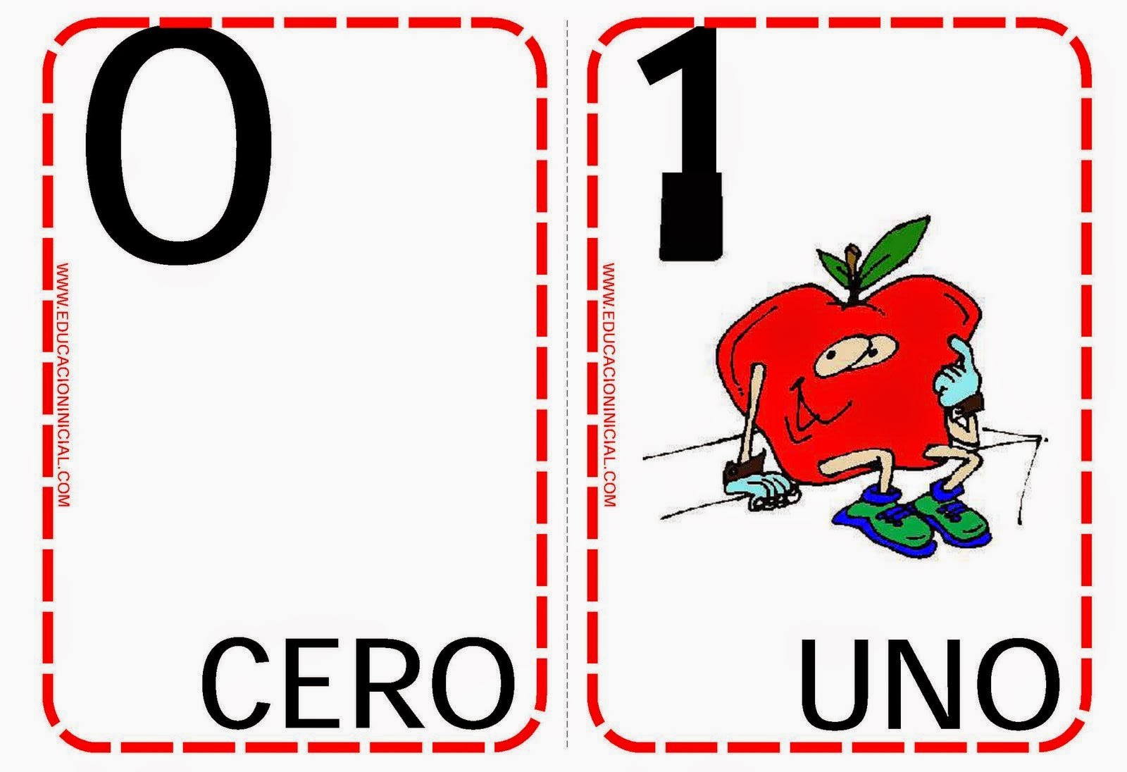 Cartazes coloridos com numerais em espanhol-ESPAÇO EDUCAR