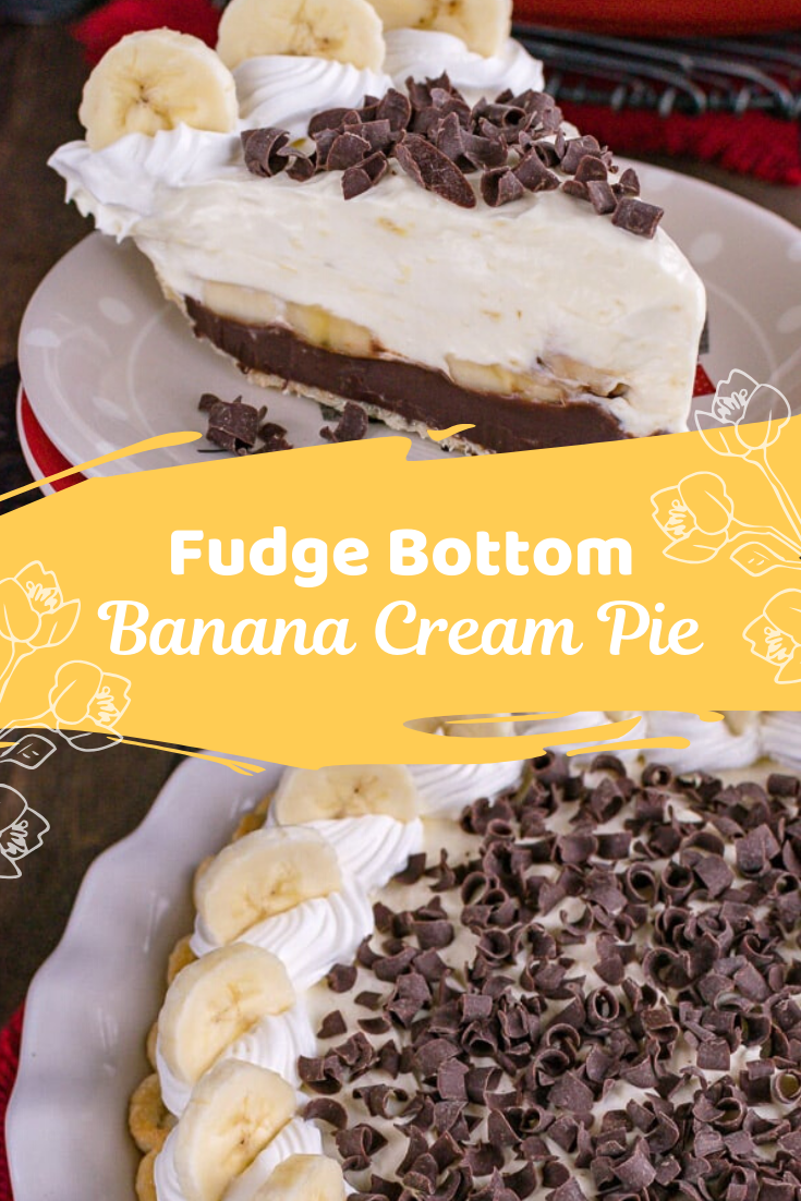 Fudge Bottom Banana Cream Pie