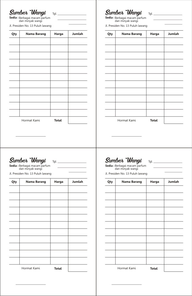 Cara Desain Nota Berbagai Macam Ukuran di CorelDraw - Belajar Printis