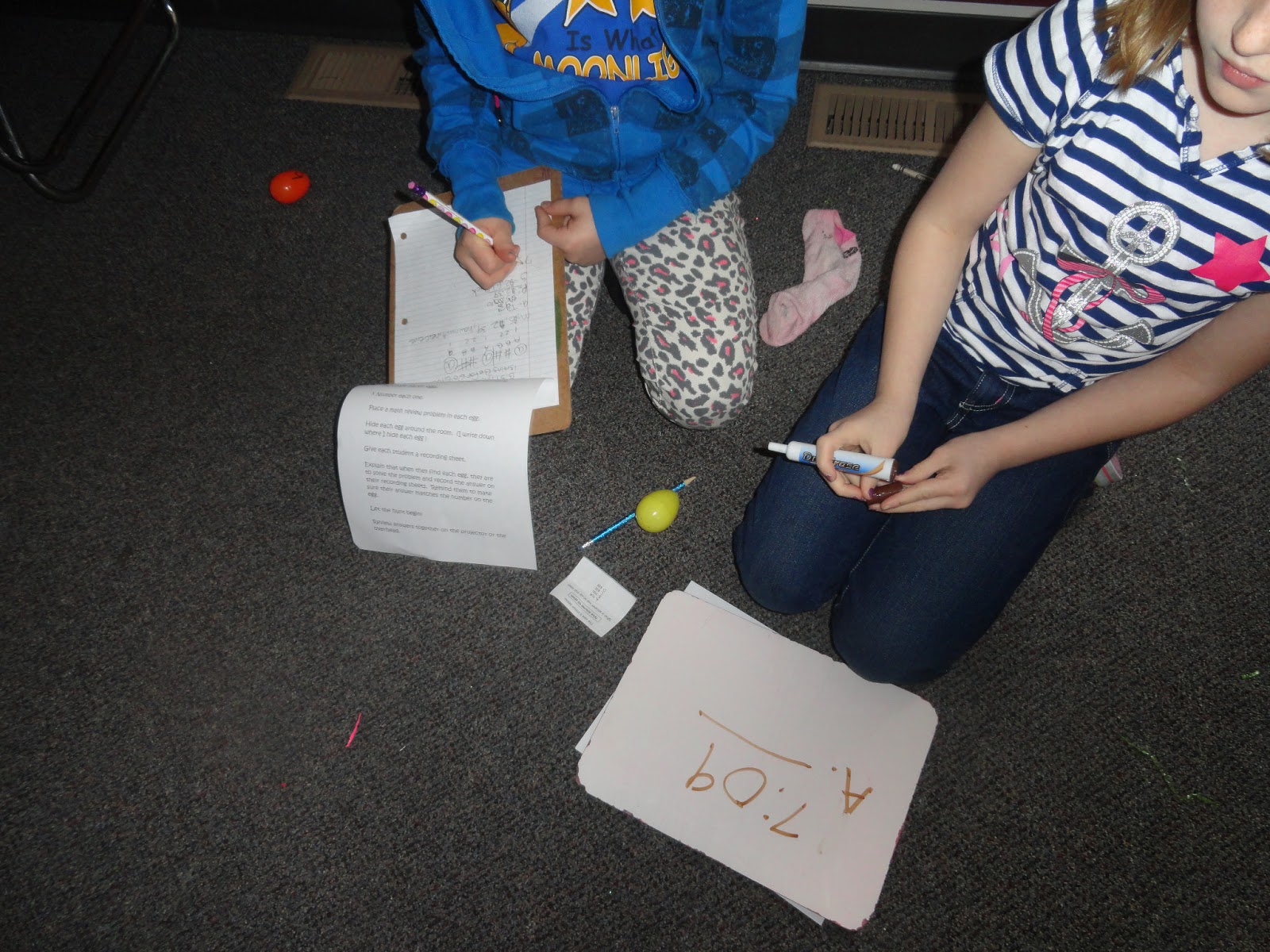 Adventures in Third Grade: Math Egg Hunt