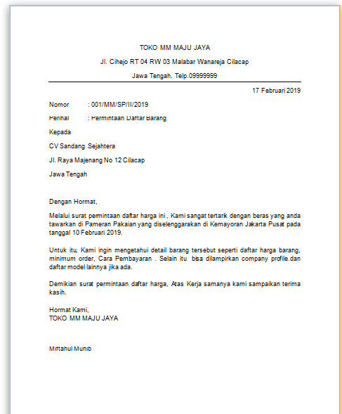 13+ Contoh Surat Lamaran Kerja Bentuk Semi Block Style - Contoh Surat ...