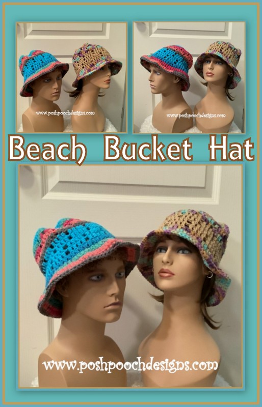 Posh Pooch Designs : Beach Bucket Hat Crochet Pattern | Posh Pooch Designs