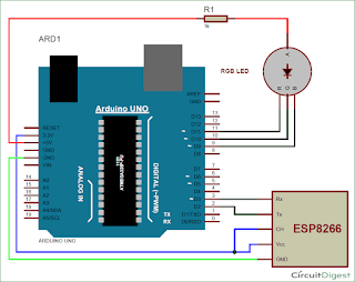 Controlling RGB LED using Arduino and Wi-Fi - Internet of Things