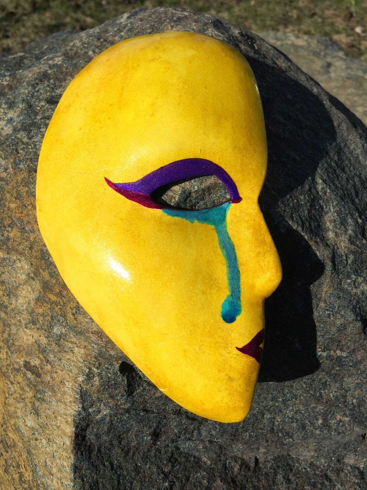 Creative Paperclay® air dry modeling material: Tears Masquerade Mask ...