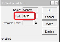 Knowledge Area: Change Winbox Port Mikrotik