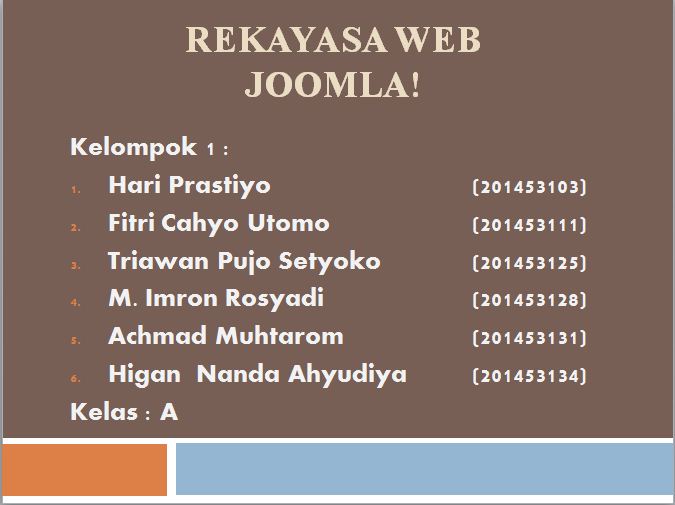 JOOMLA CMS ~ Information System