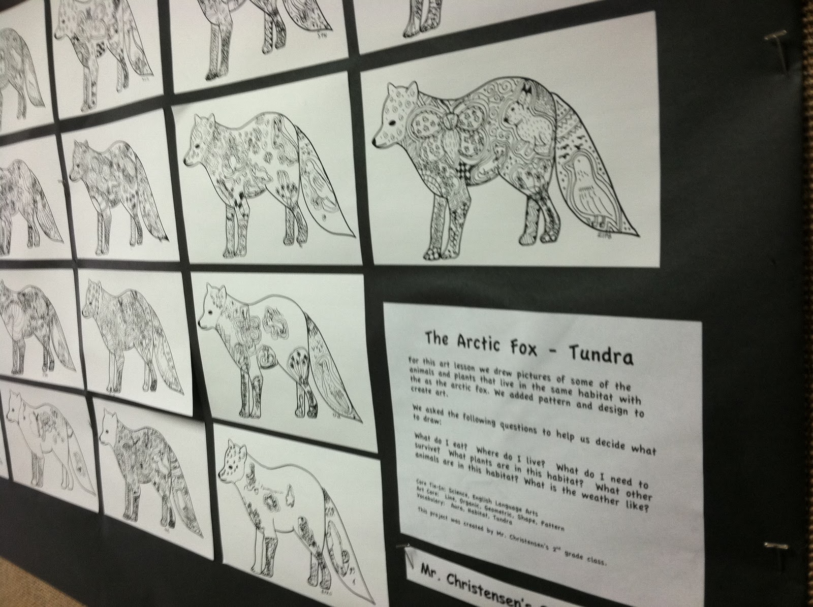 Art at East, Union and more...: Zentangle Habitat Art - 2nd Grade