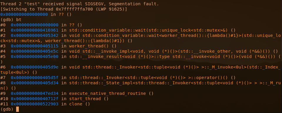 Ucona C Std Condition Variable Null Pointer Derreference