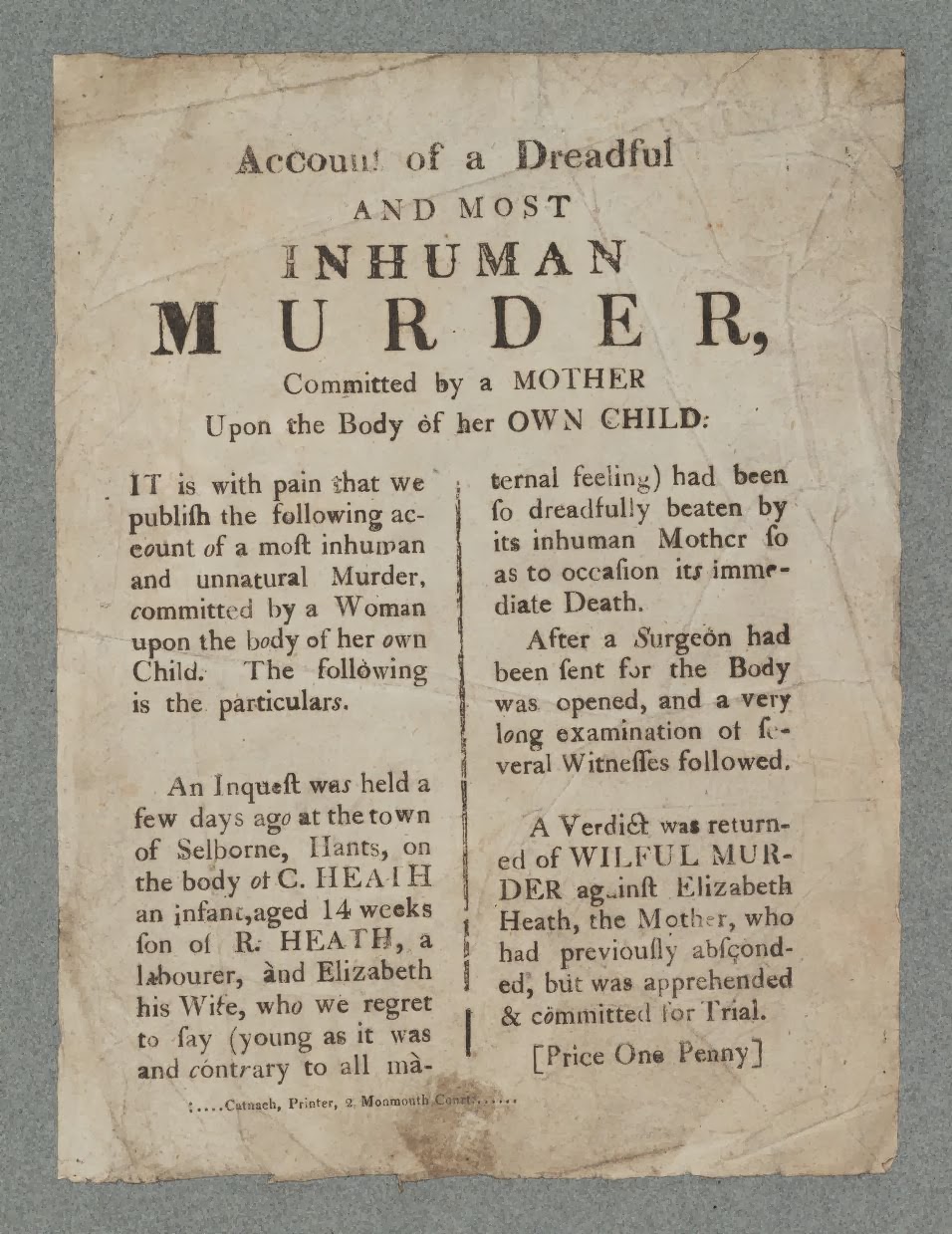 Reframing the Victorians: Female Murderers in the Victorian Era.
