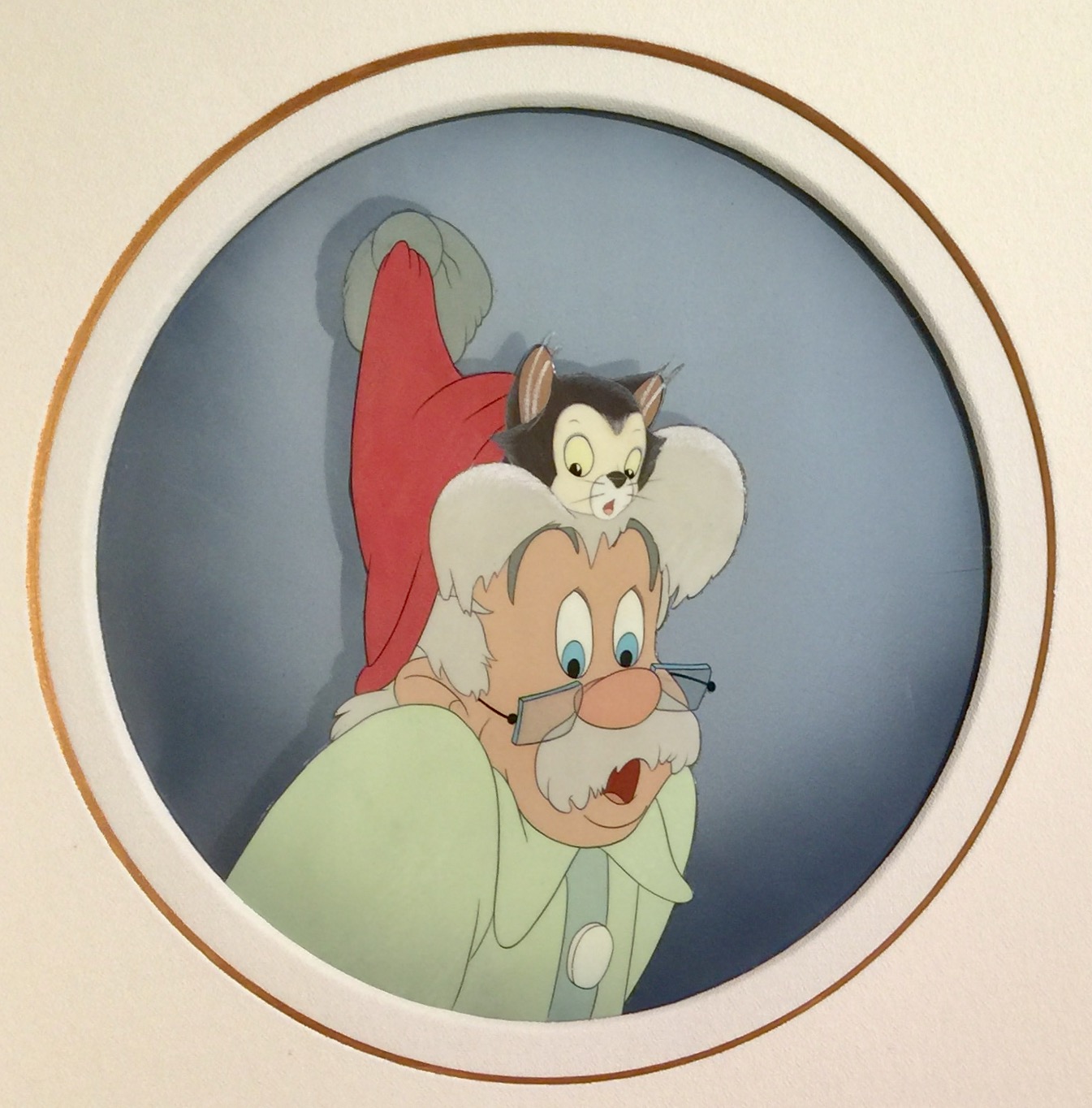 Animation Collection: Original Production Animation Cel of Geppetto and ...