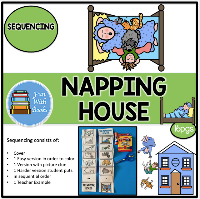 THE NAPPING HOUSE SEQUENCING ~ Book Units by Lynn