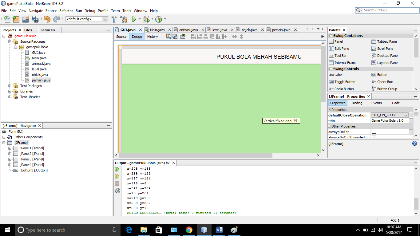 GagaKreatif: Contoh Game Sederhana Dengan JAVA ( PUKUL BOLA )