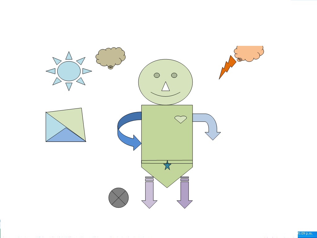 DEMENTES: DIBUJO CREADO CON FORMAS EN WORD