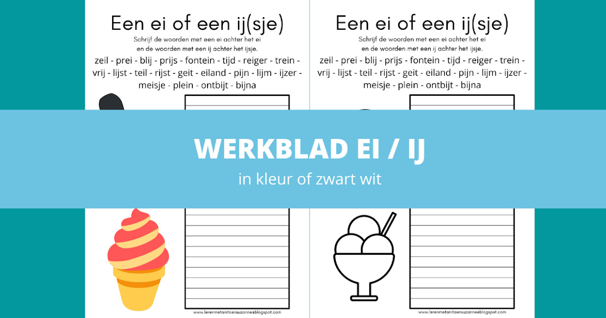 Werkblad ei en ij