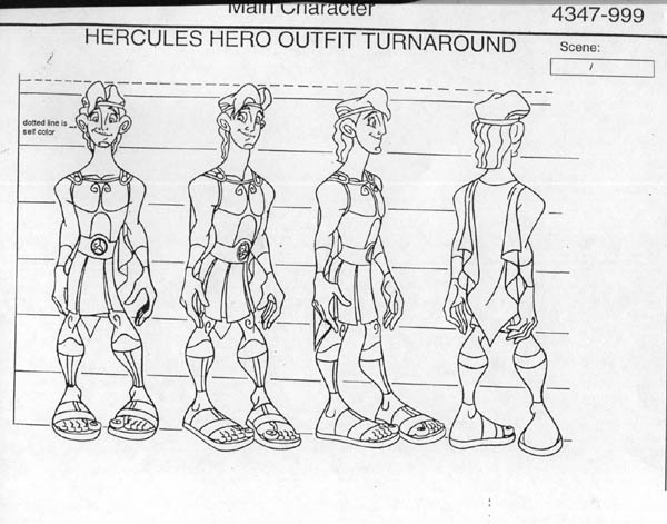 Living Lines Library: Hercules (1997) - Model Sheets & Production Drawings