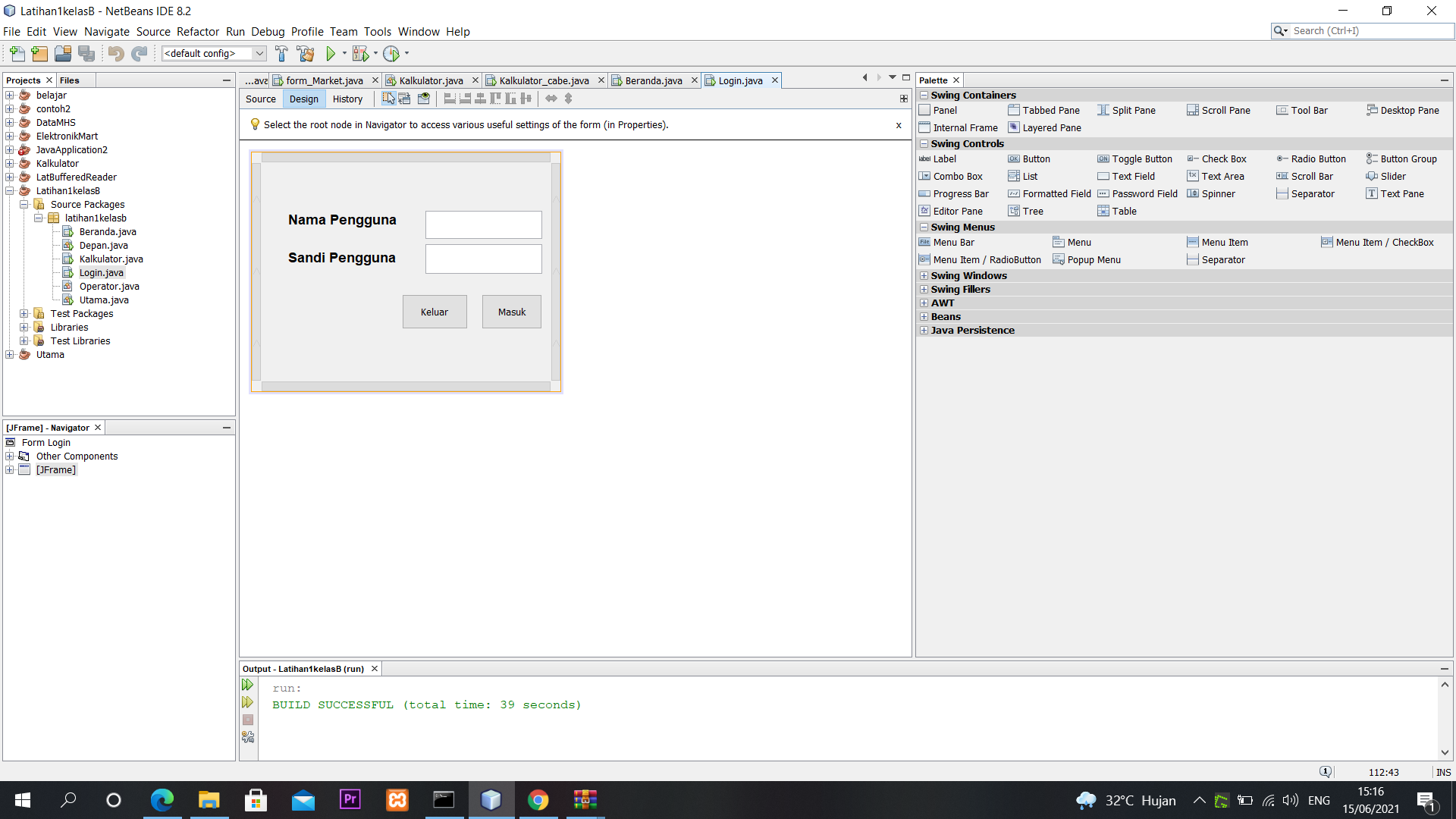 Membuat Form Login pada NETBEANS IDE!!!