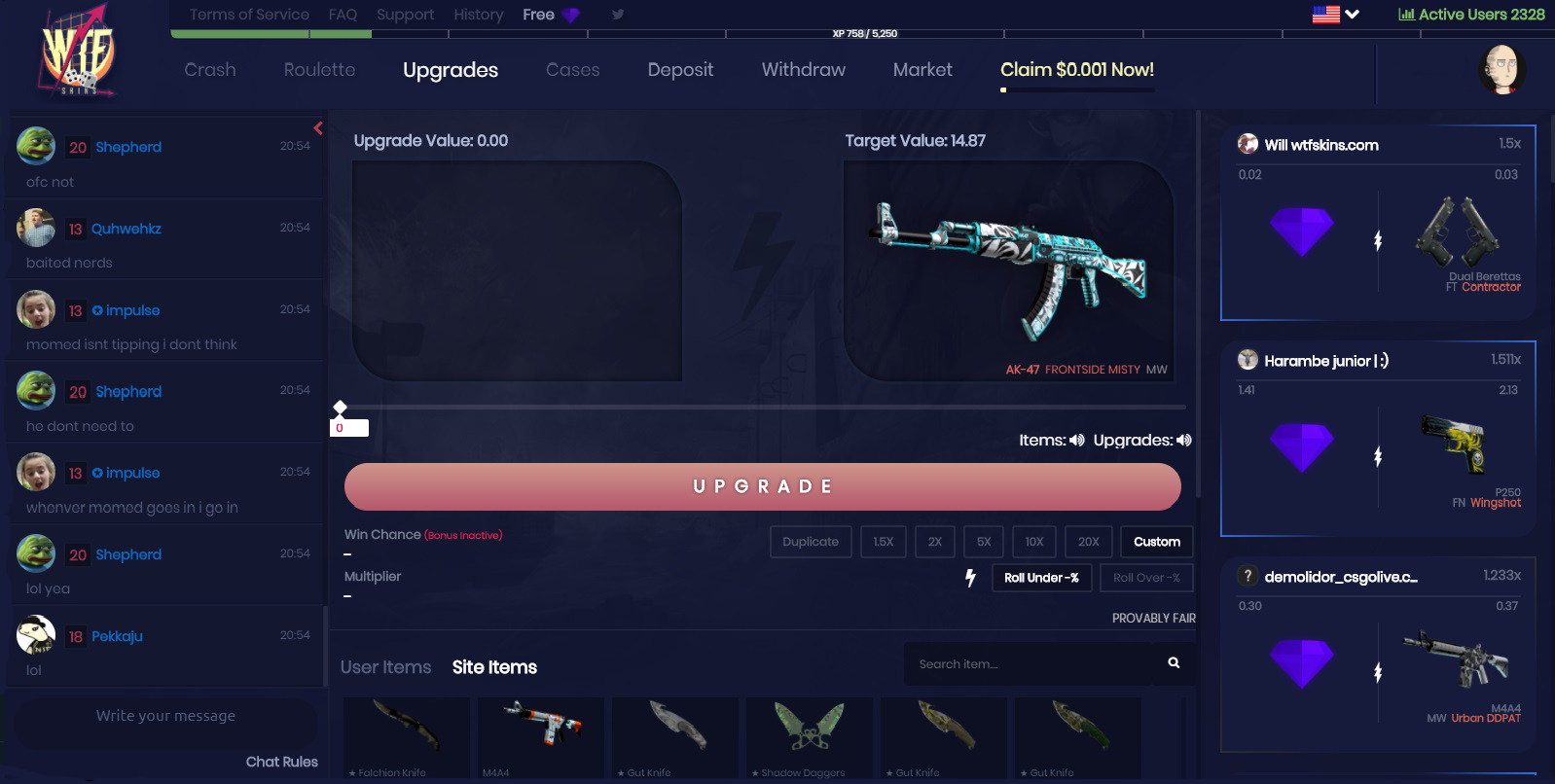 CSGO SKINS [FREE WITHDRAW] [NO DEPOSIT]: WTF SKINS