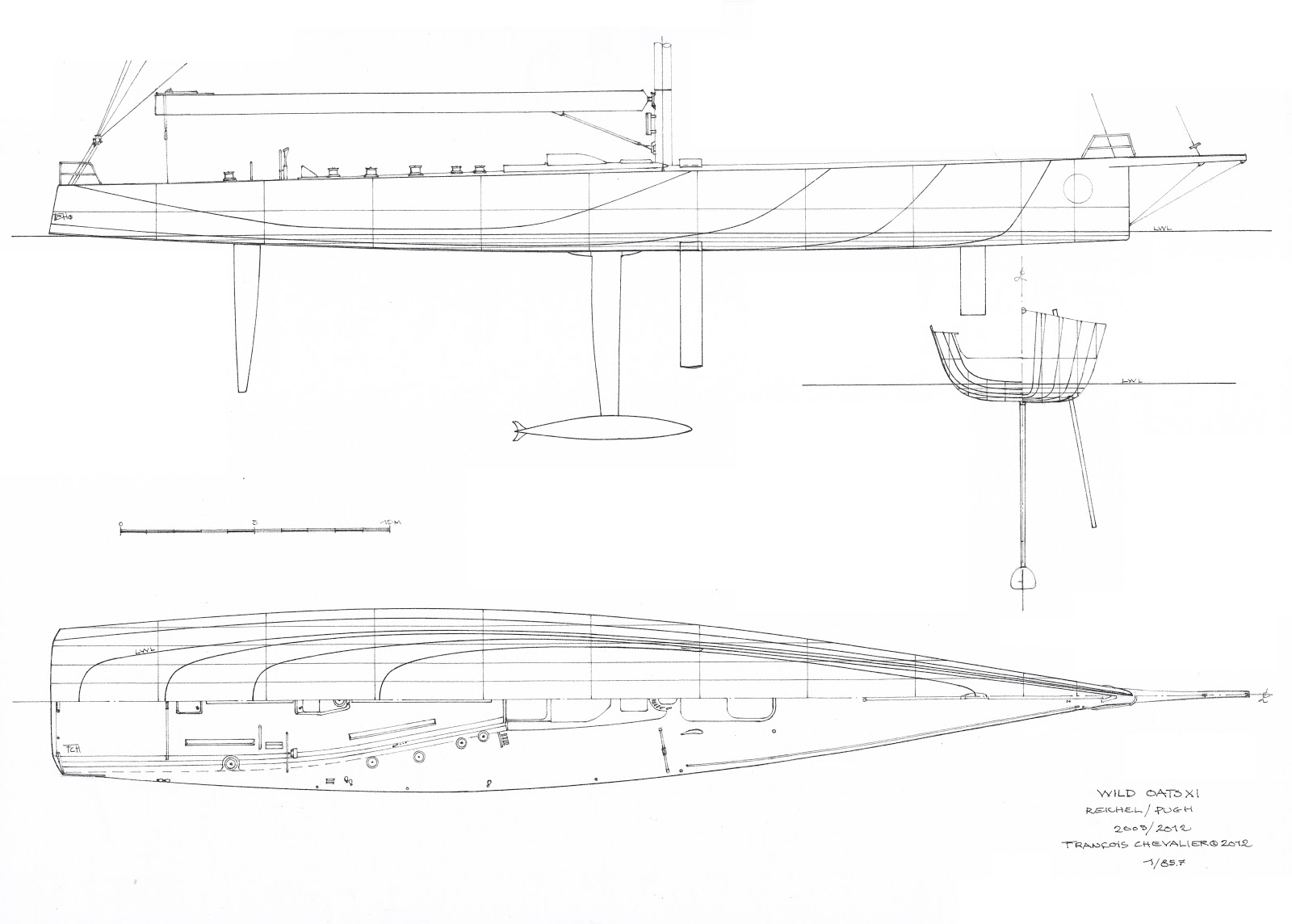 Yacht lines plan ~ Wooden boat building blogs