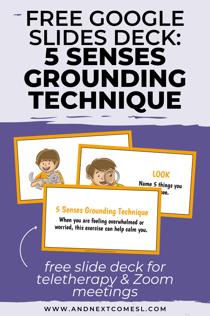 Free Google Slides Deck to Teach the 5 Senses Grounding Technique | And ...