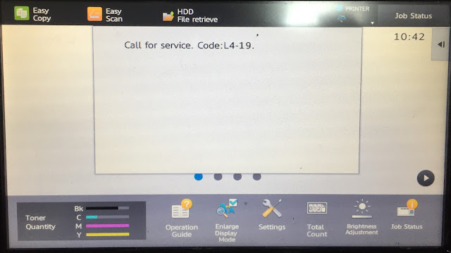 How to fix the error “Call for service L4-19” in Sharp MX-5050V/MX ...