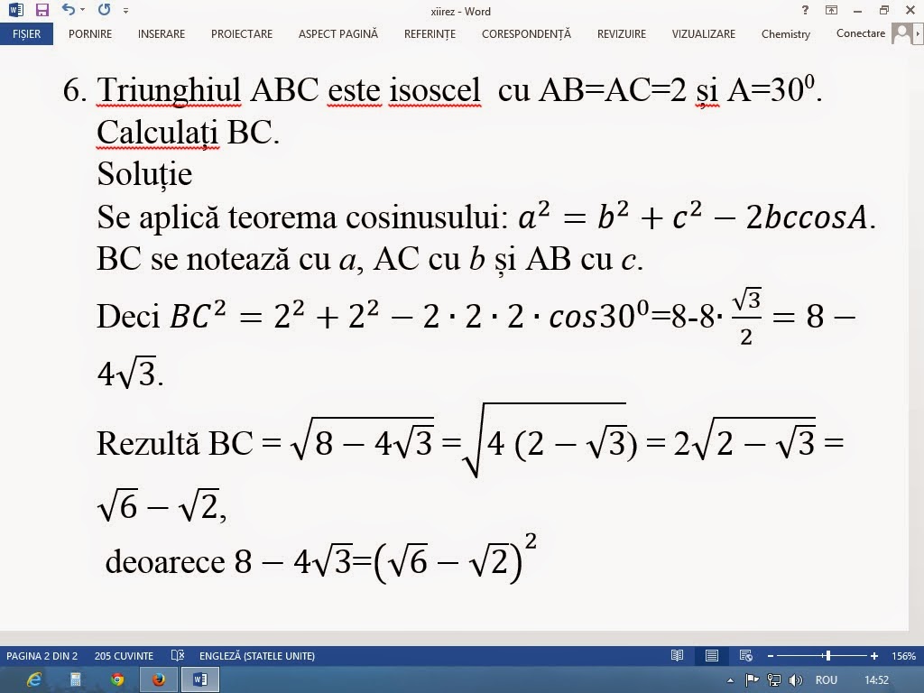Matematica vieții în toată splendoarea ei: Teorema cosinusului