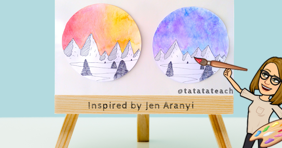 Arts & Crafts project: winter landscapes inspired by Jen Aranyi