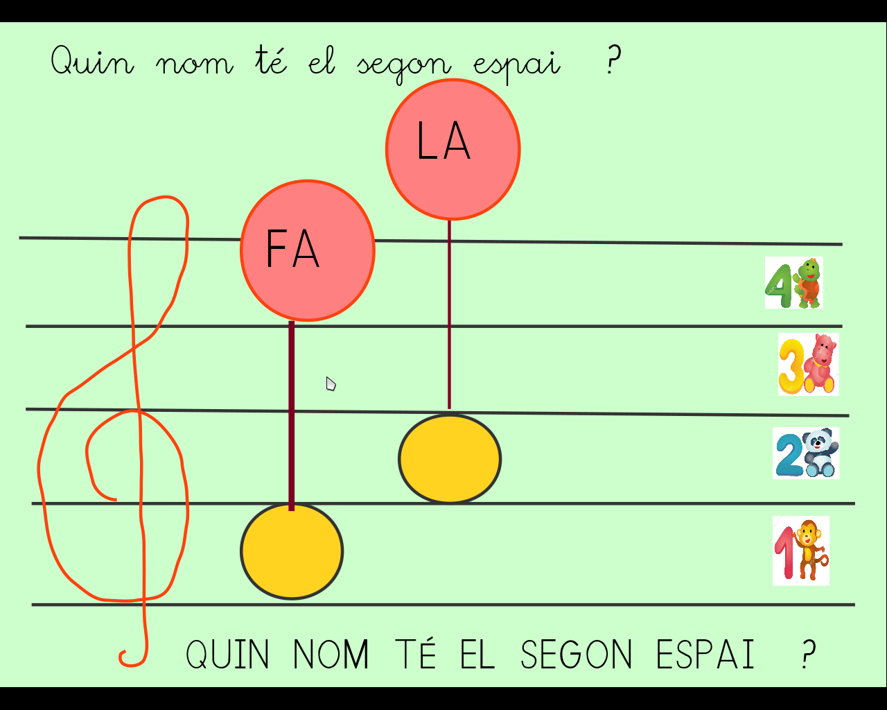 El blog musical de Pilar: Fichas para practicar los nombre de las notas ...