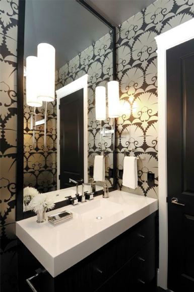 belle maison: Lighting Ideas for the Powder Bath