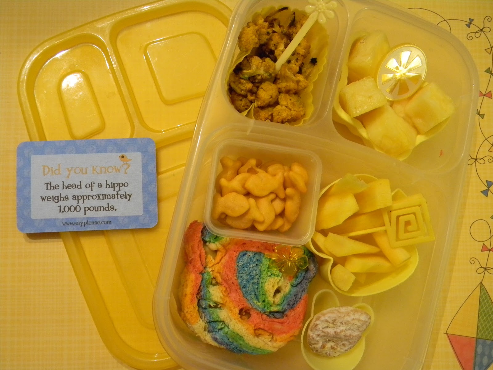 Lunches Fit For a Kid: Rainbow Week! 3.27.13 Yellow Day - Family Lunches