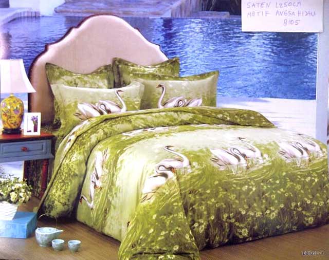 Sprei Motif Angsa Hijau | Sprei Cantik | Sprei Murah | Jual Sprei ...