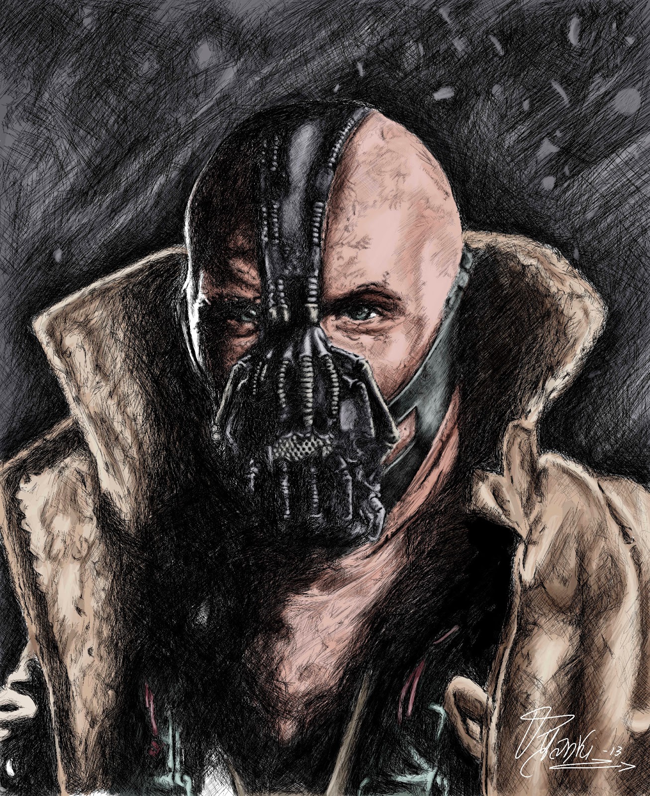 MundoYanki: The dark knight rises, Bane. Photoshop illustration (colour ...
