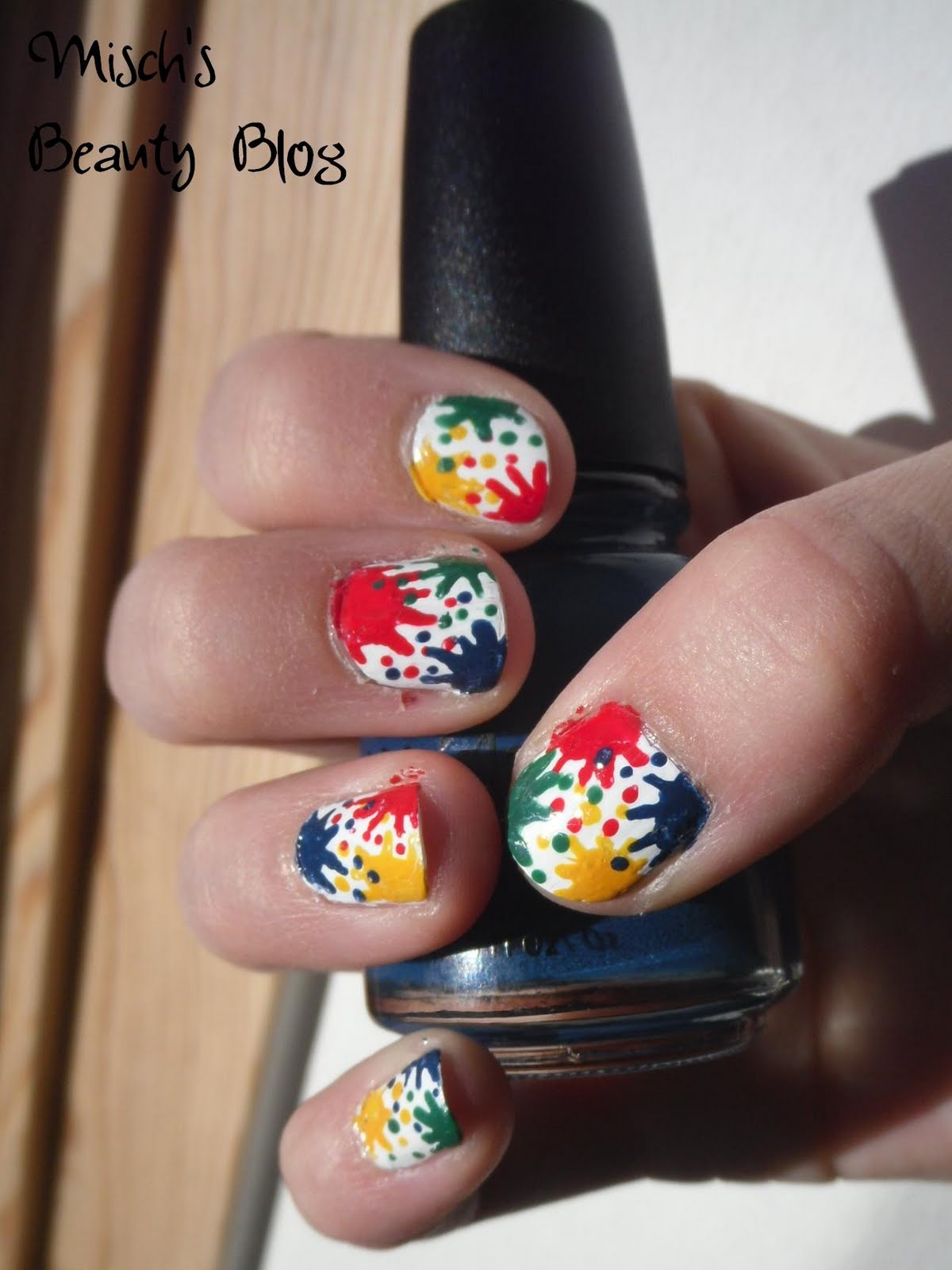 Misch's Beauty Blog: NOTD May 9th: Paint Splatter Nails