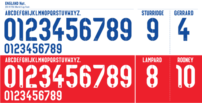 Football teams shirt and kits fan: Font England World Cup 2014 kits