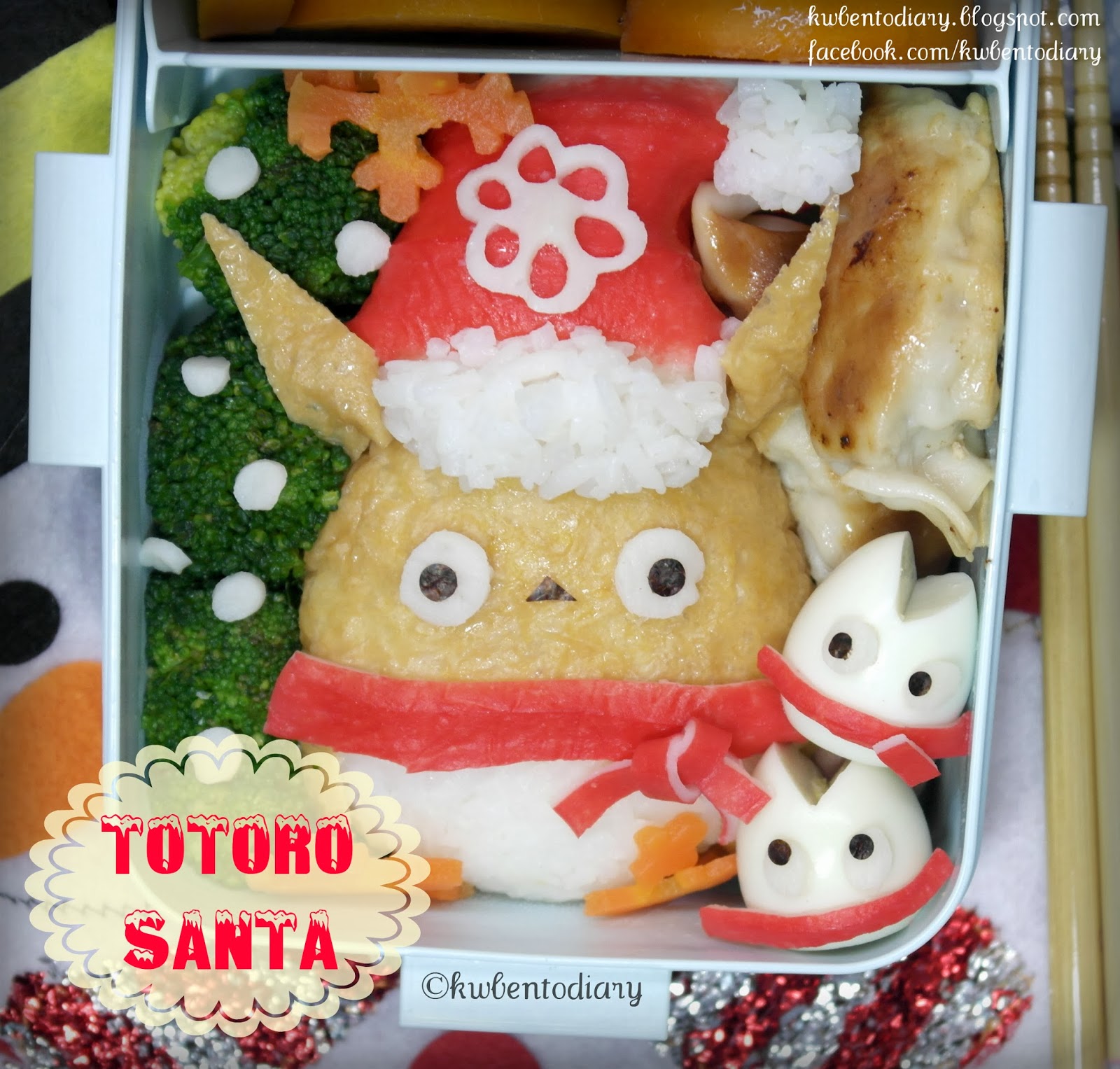 Karenwee's Bento Diary: Bento#Dec04~Totoro Santa Bento
