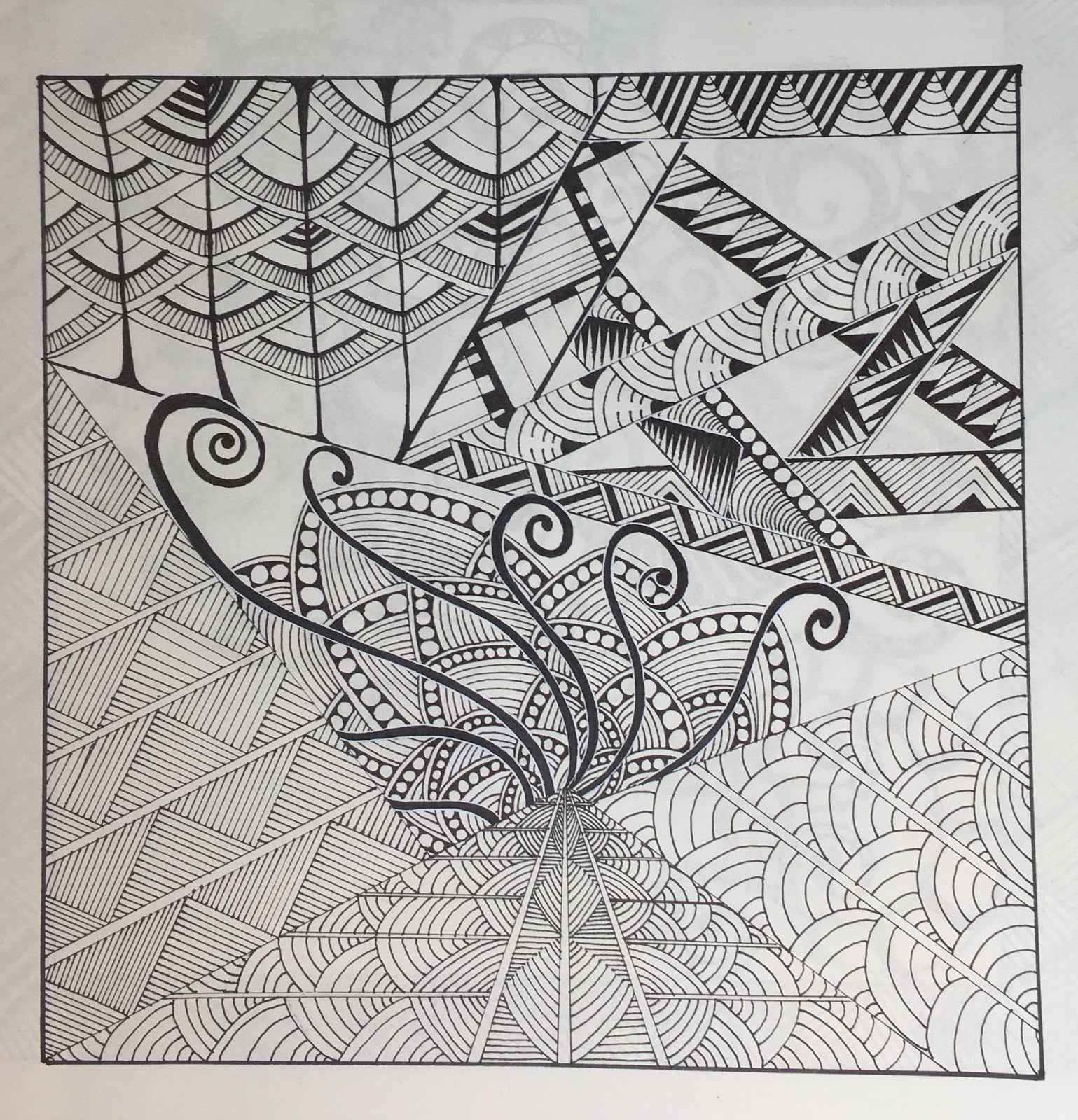 Zentangle Zone: 5/22/20 Shattuck Tangle