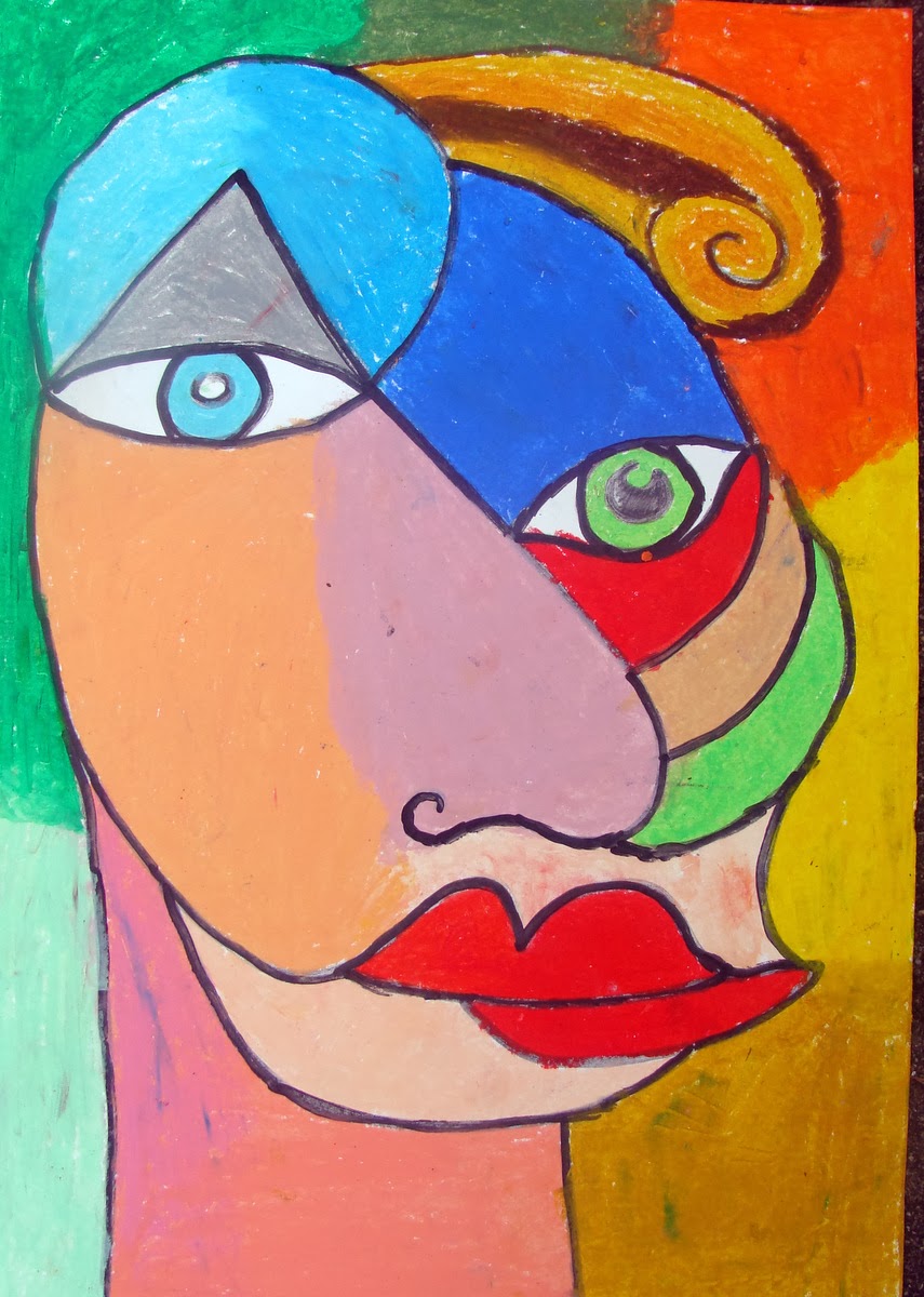 Kolorowanki: portret kubistyczny