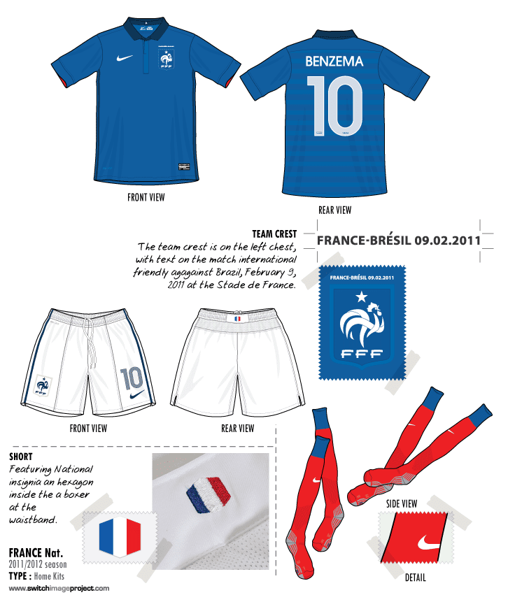 Football teams shirt and kits fan: France 2011-13 home kits