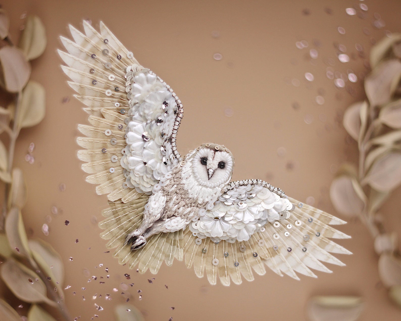 Amazing Bead Embroidered and Textile Bird Jewelry by JuliaGorinaBirds ...